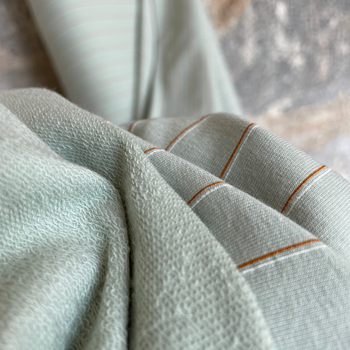 Mercury Green Lines French Terry Fabric by See You at Six £22M – Make ...