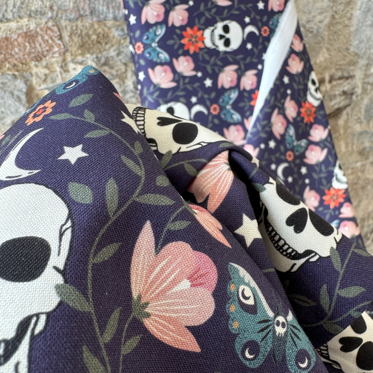 Spellbound Cotton Fabric Moths and Skulls by Dashwood Studio £16M ...