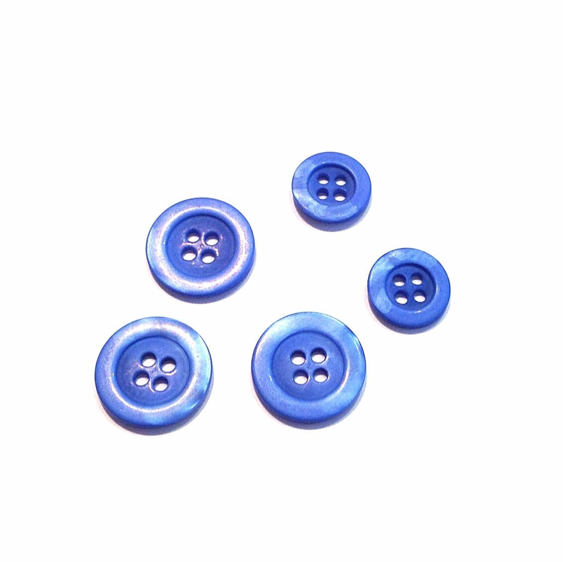 Blue Four Hole Shiny Button – Make Fabric Boutique