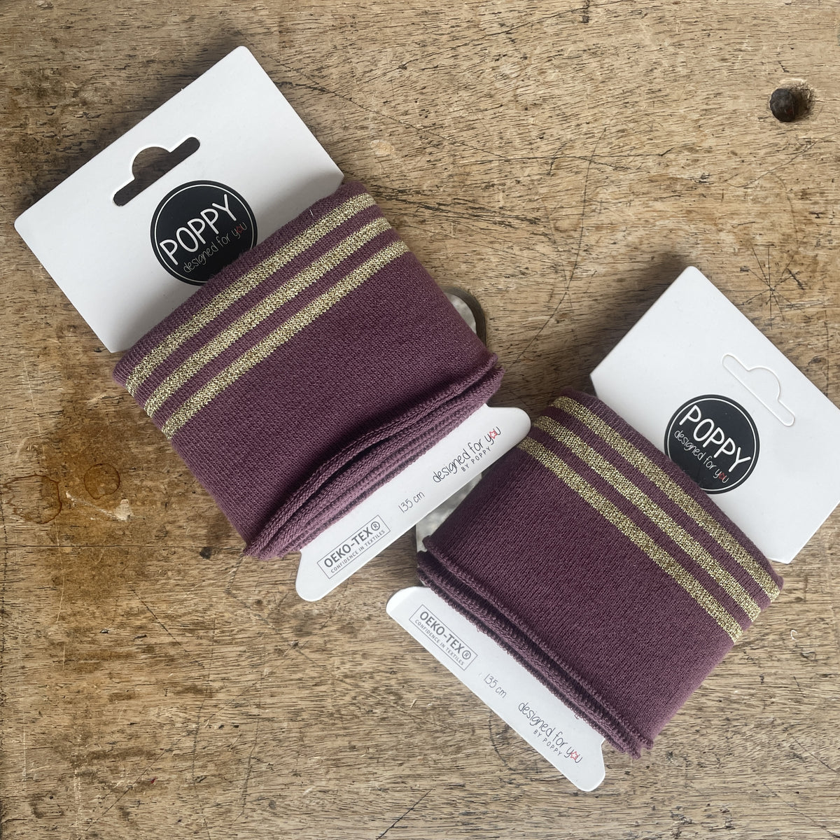 Purple & Gold Lurex Ribbing by Poppy – Make Fabric Boutique