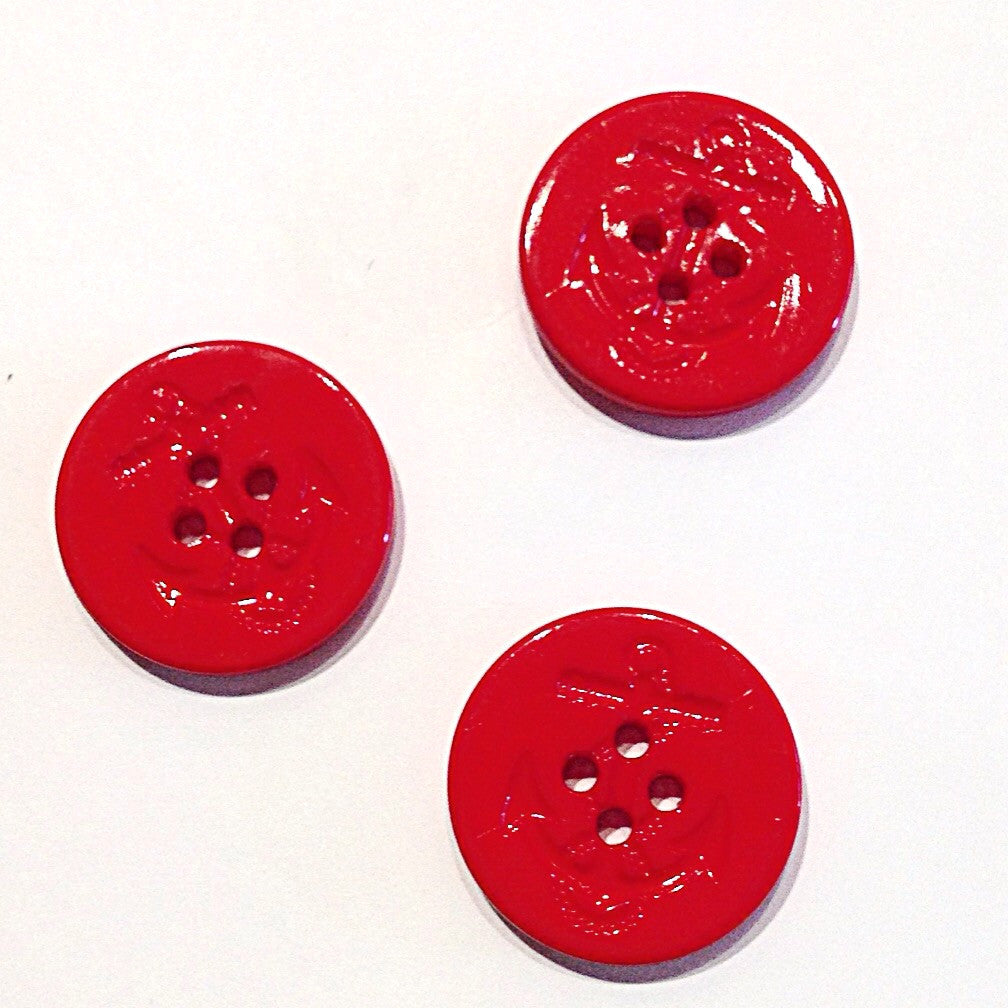Plastic Anchor Embossed Button – Make Fabric Boutique