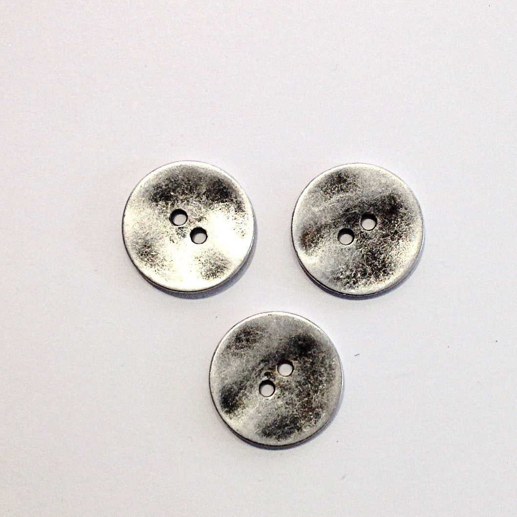 Rustic Silver Two Holed Button – Make Fabric Boutique