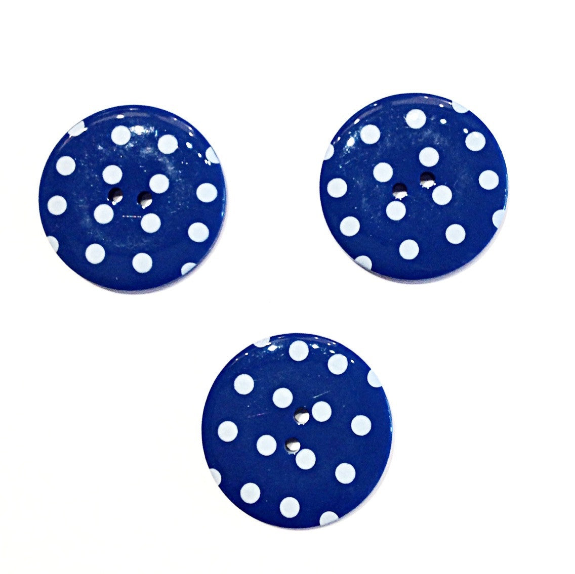 Royal Blue Polka Dot Buttons – Make Fabric Boutique