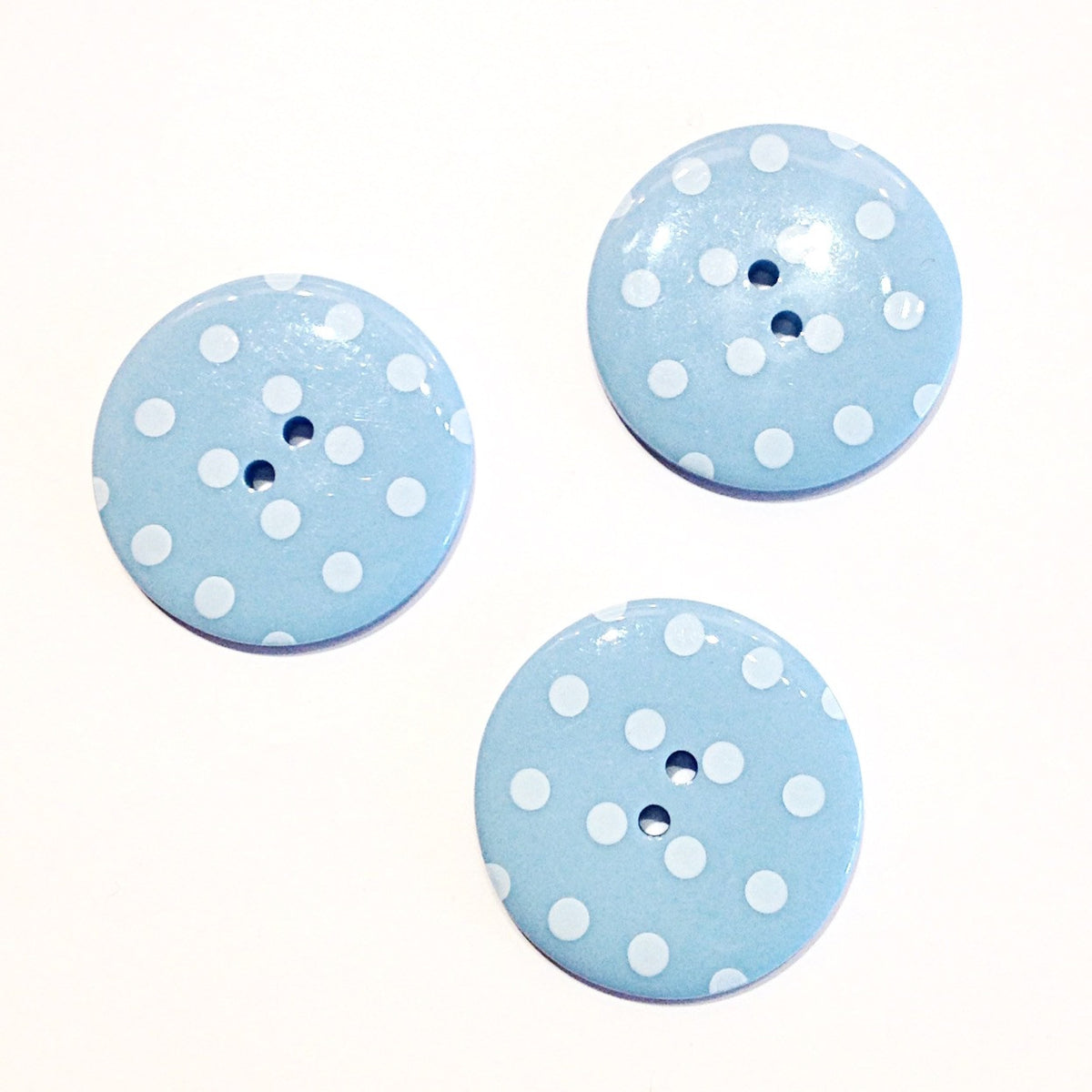 Pale Blue Polka Dot Buttons – Make Fabric Boutique